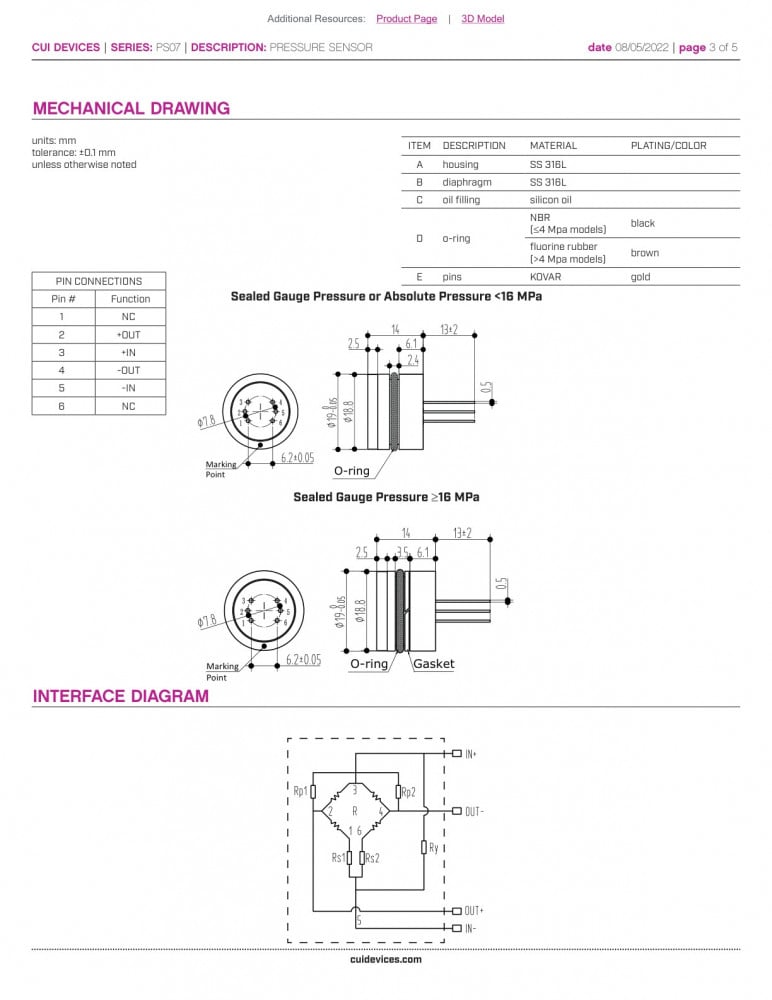 PS07-S16MP-6P datasheet page 3