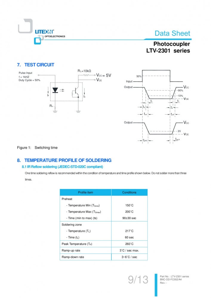 LTV2301GB-V-G datasheet page 9
