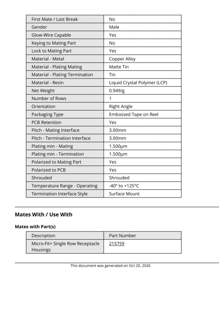 MOLEX 2189890510 technical document image 3