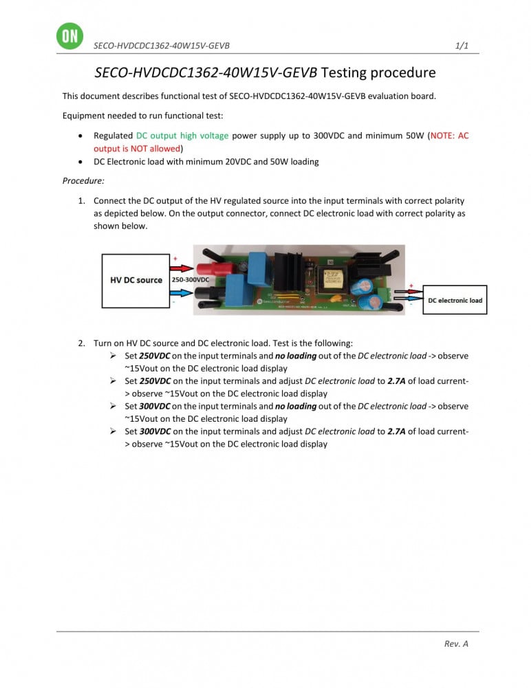 SECO-HVDCDC1362-40W15V-GEVB technical document preview