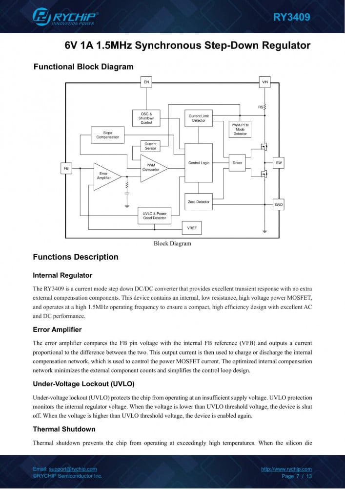 RY3409 datasheet page 7