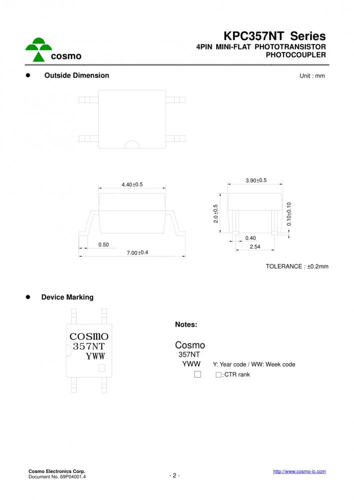 KPC357NT0ATLD datasheet page 2