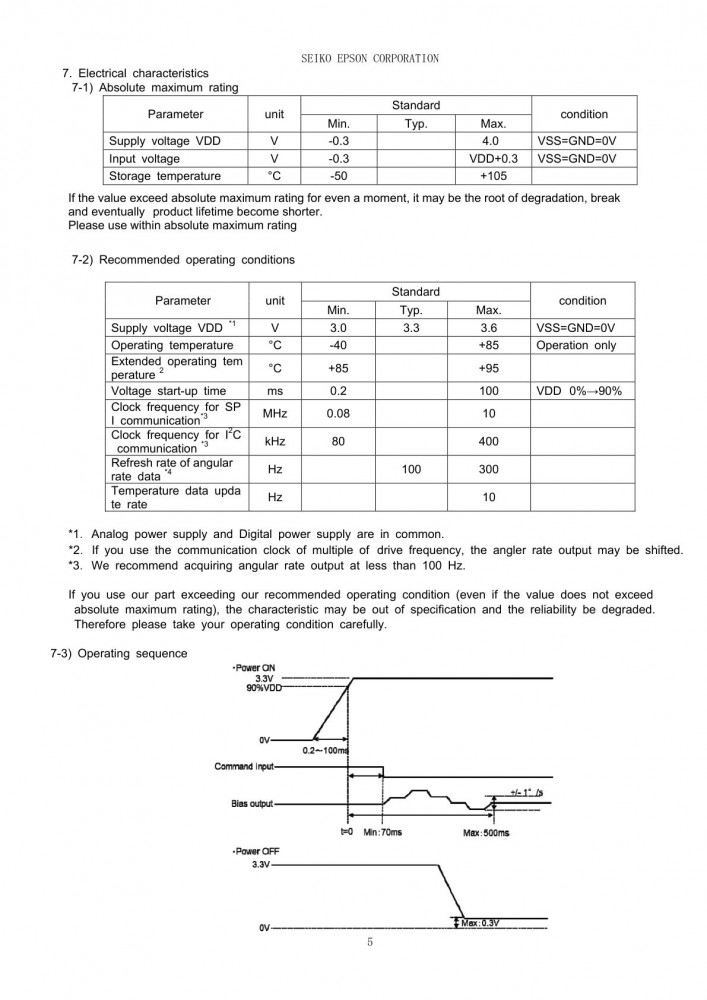 XV4001BD specification page 6