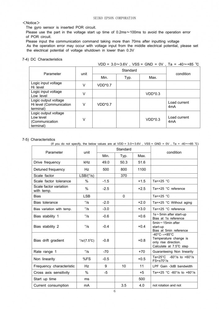 XV4001BD specification page 7