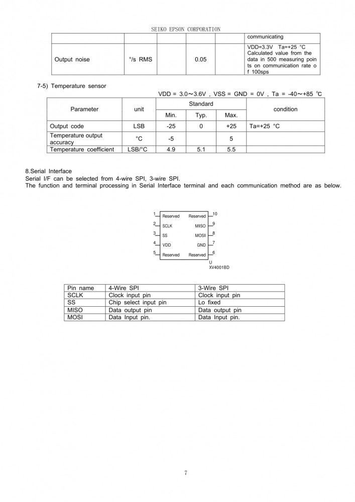 XV4001BD specification page 8