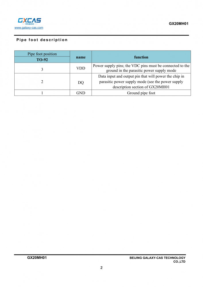 GX20MH01 technical document page 2