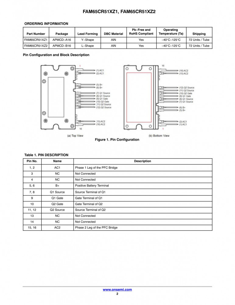 FAM65CR51XZ technical document, page 2