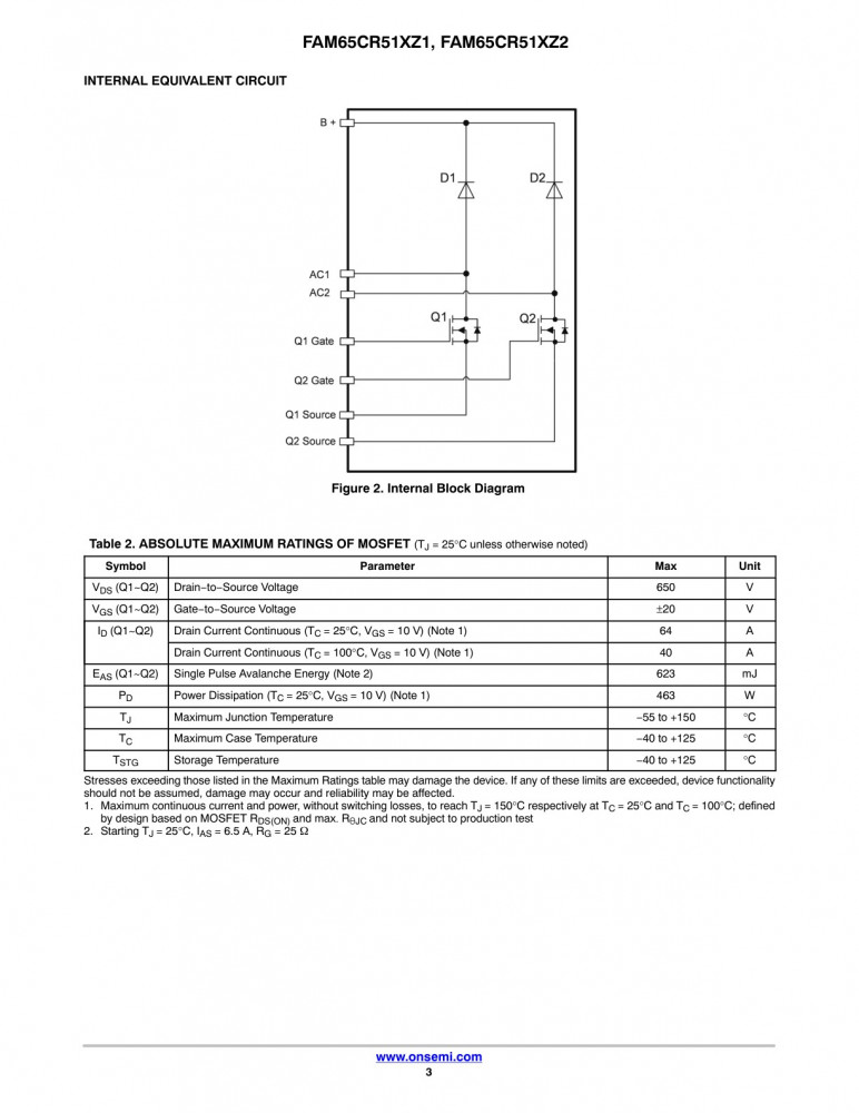 FAM65CR51XZ technical document, page 3