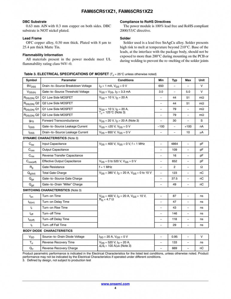 FAM65CR51XZ technical document, page 4