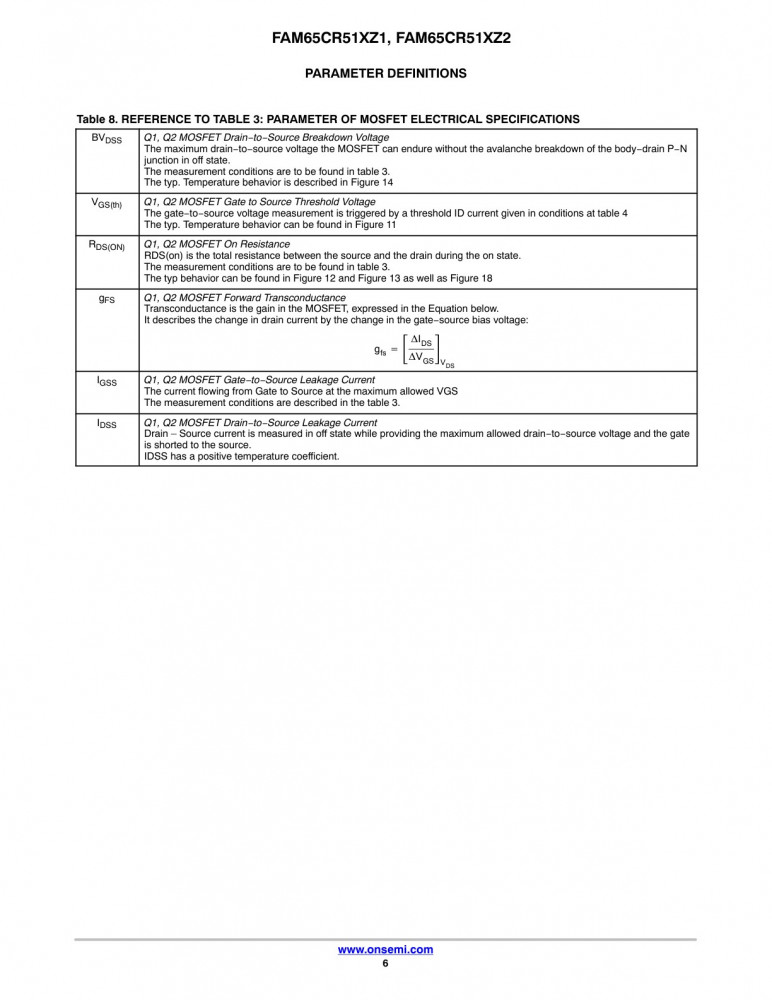 FAM65CR51XZ technical document, page 6