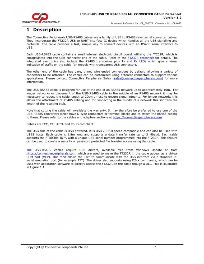 USB-RS485 datasheet page 2