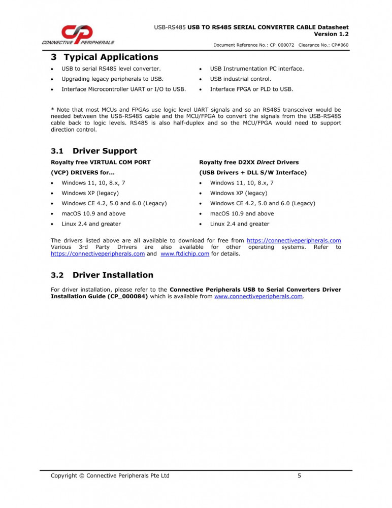 USB-RS485 datasheet page 6