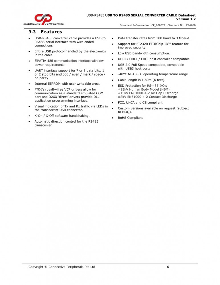 USB-RS485 datasheet page 7
