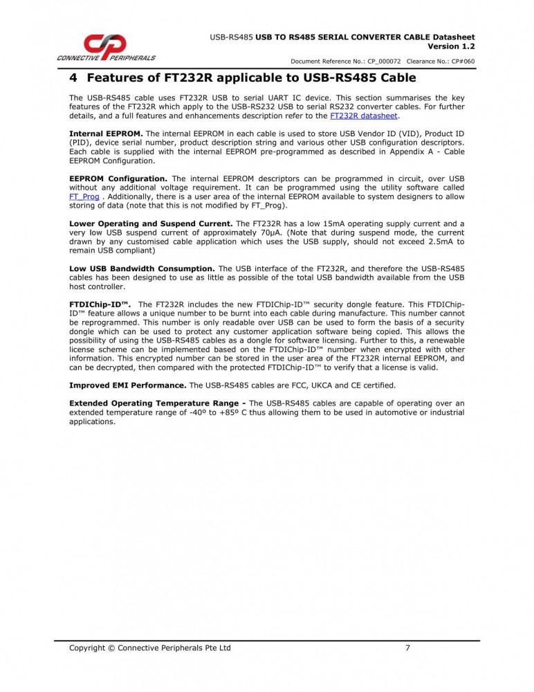 USB-RS485 datasheet page 8