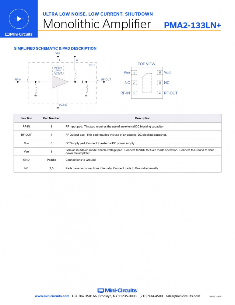 PMA2-133LN+ datasheet page 3