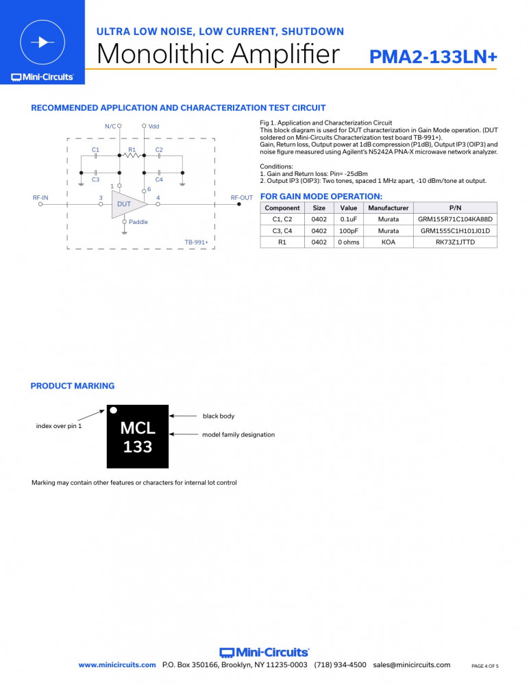PMA2-133LN+ datasheet page 4