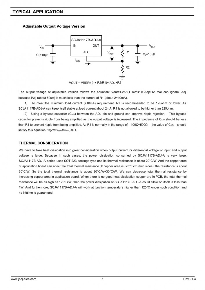 SCJA1117B-ADJ-A datasheet page 5