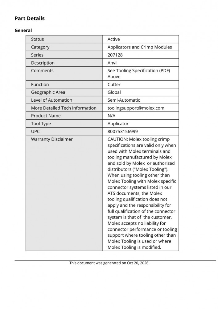 Tooling document preview, page 2