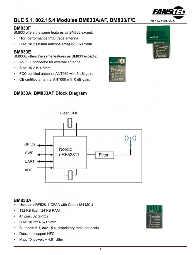 BM833E datasheet page 4