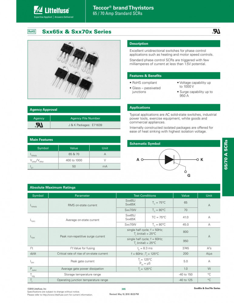 S6065KTP datasheet page 1