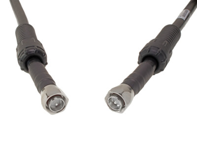 4.3 10 Straight Plug to 4.3 10 Straight Plug with Boot and Overmold on 1/2