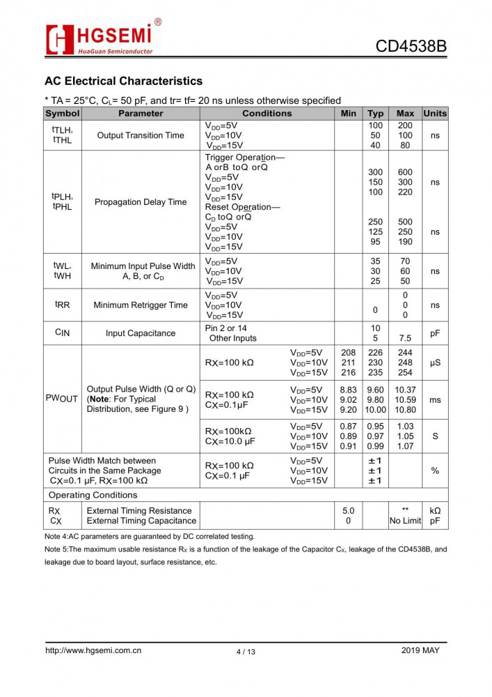 CD4538BE datasheet page 4