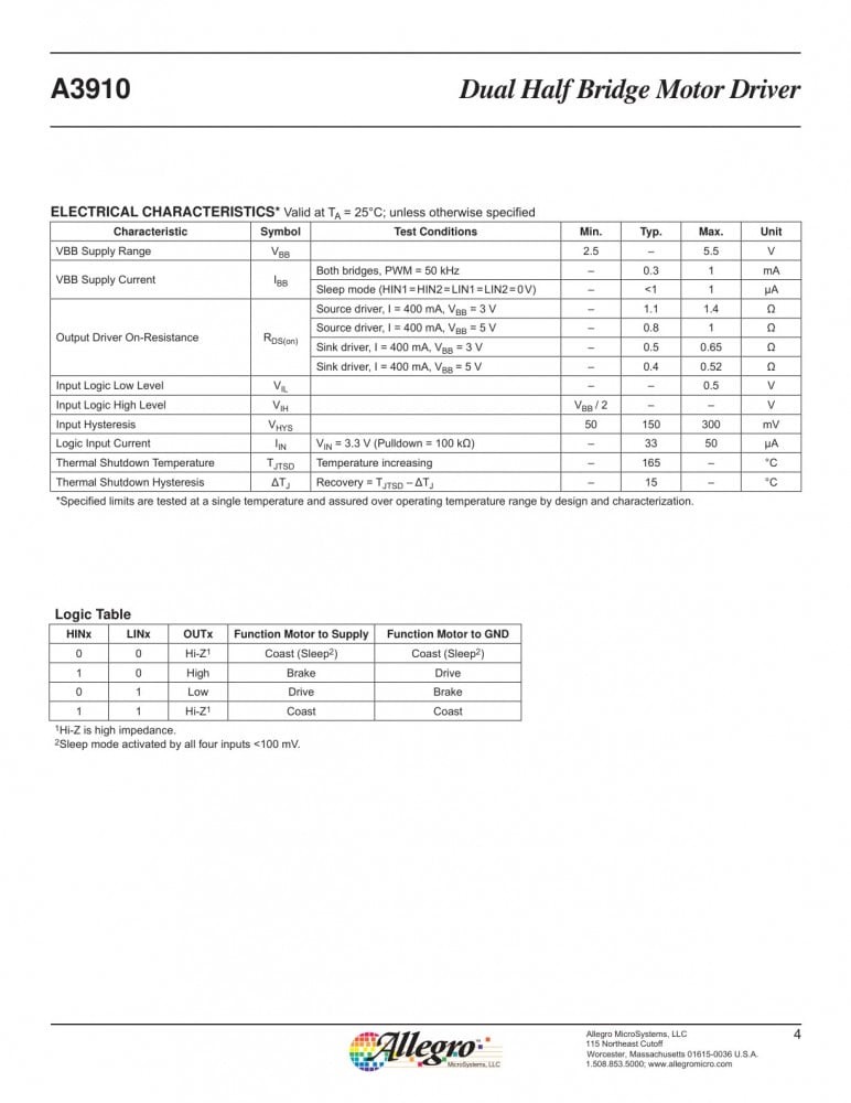 A3910EEETR-T datasheet page 4