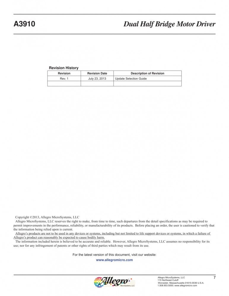 A3910EEETR-T datasheet page 7