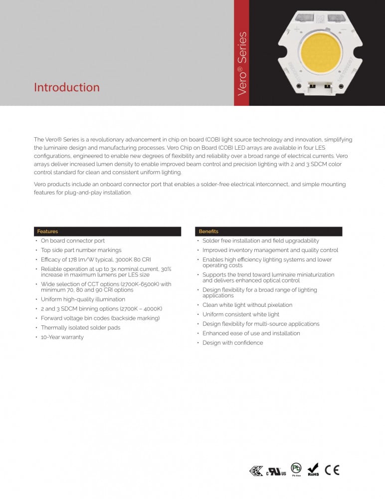 Bridgelux Vero 10 datasheet page 2