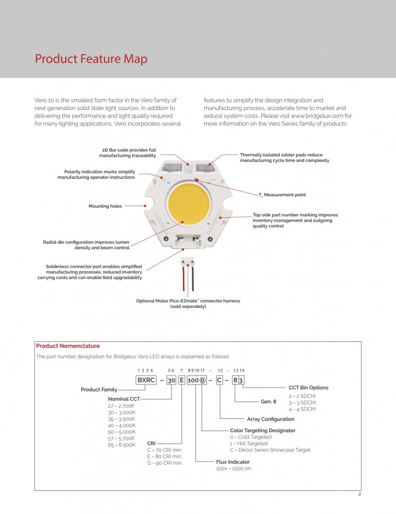 Bridgelux Vero 10 datasheet page 4