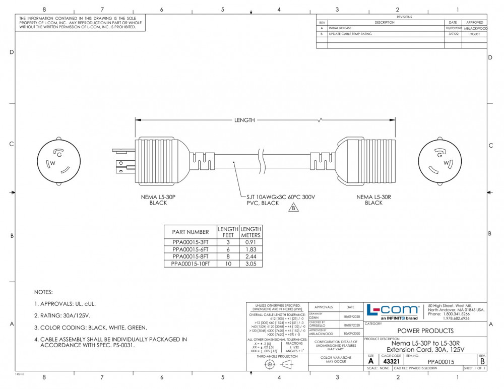 L-com PPA00015-6FT technical document