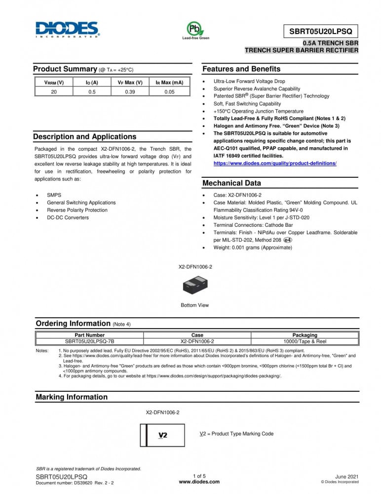 SBRT05U20LPSQ-7B datasheet page 1