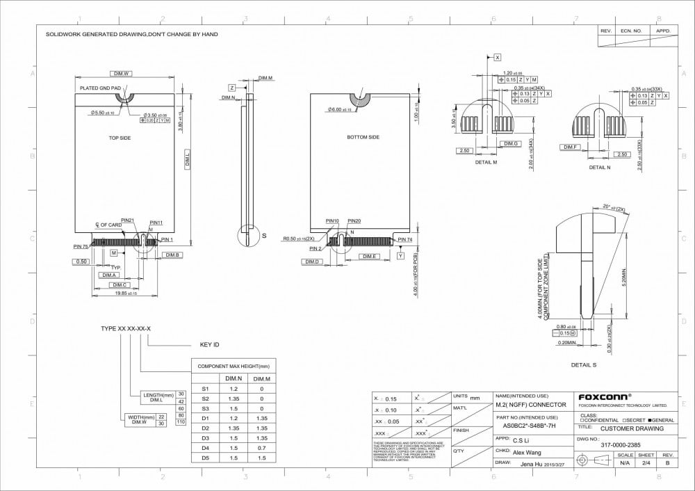 FOXCONN AS0BC21-S48BB-7H drawing page 2