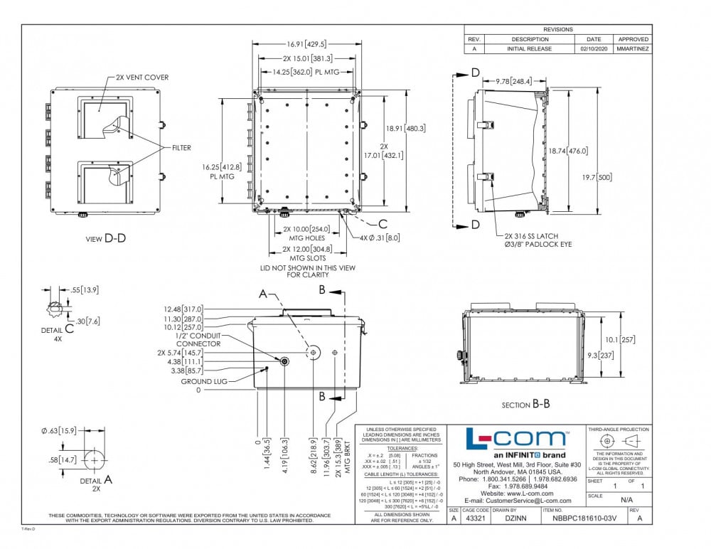 L-com NBBPC181610-03V technical document