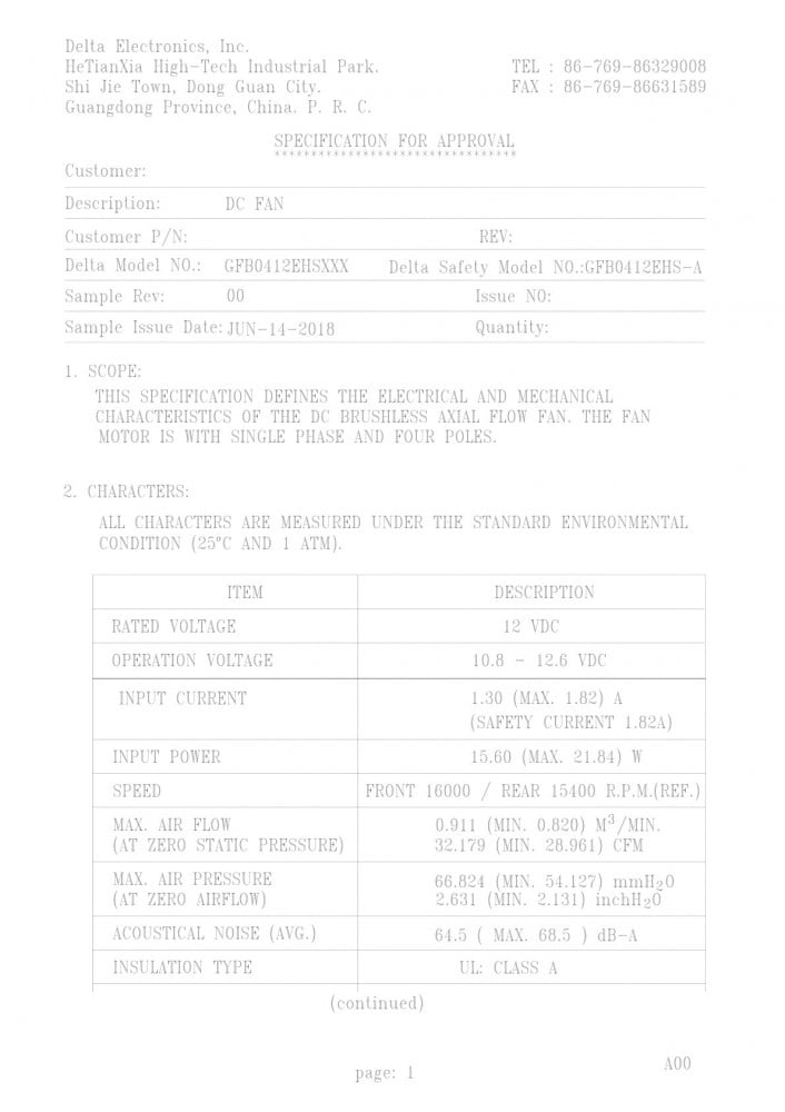 Delta GFB0412EHS-BY52 specification page 3