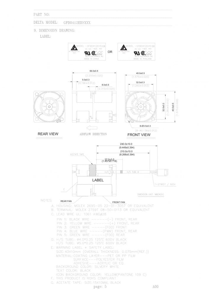 Delta GFB0412EHS-BY52 specification page 7
