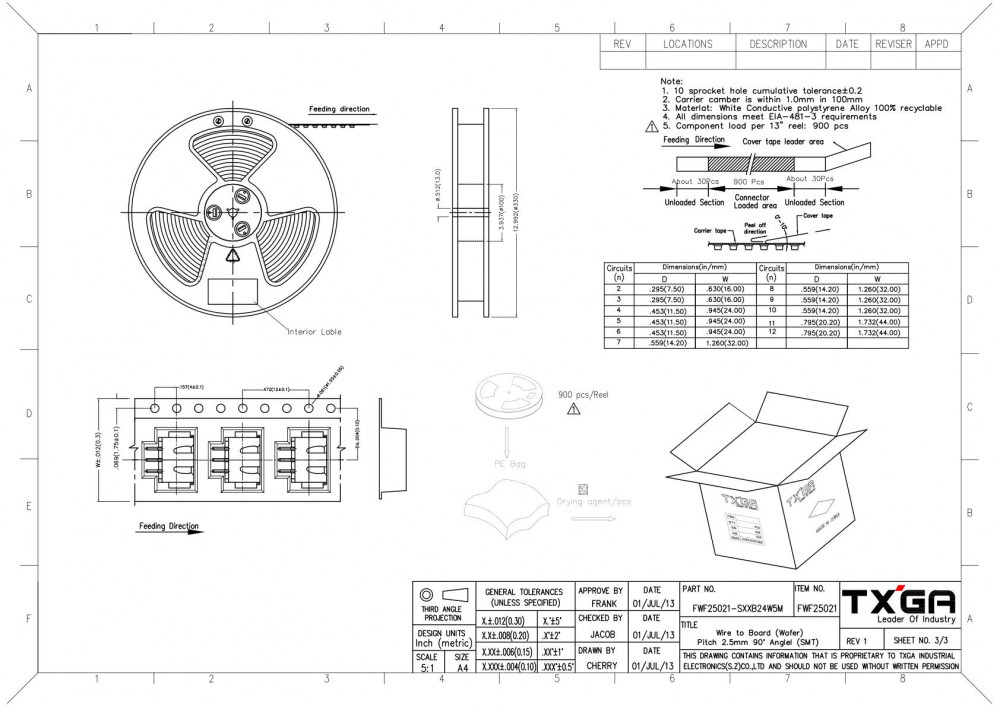 TXGA FWF25021-S03B24W5M specification page 3