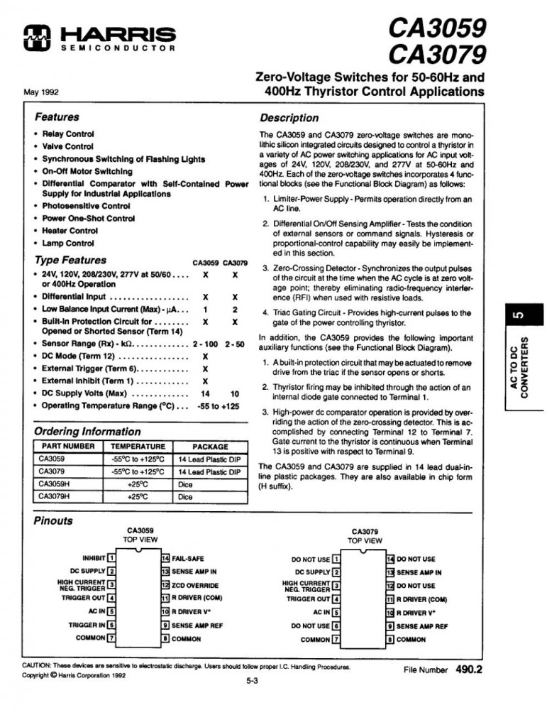 CA3079 datasheet page 2