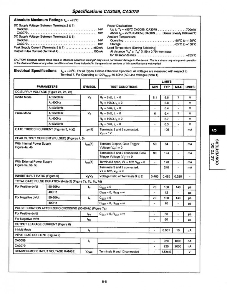 CA3079 datasheet page 4