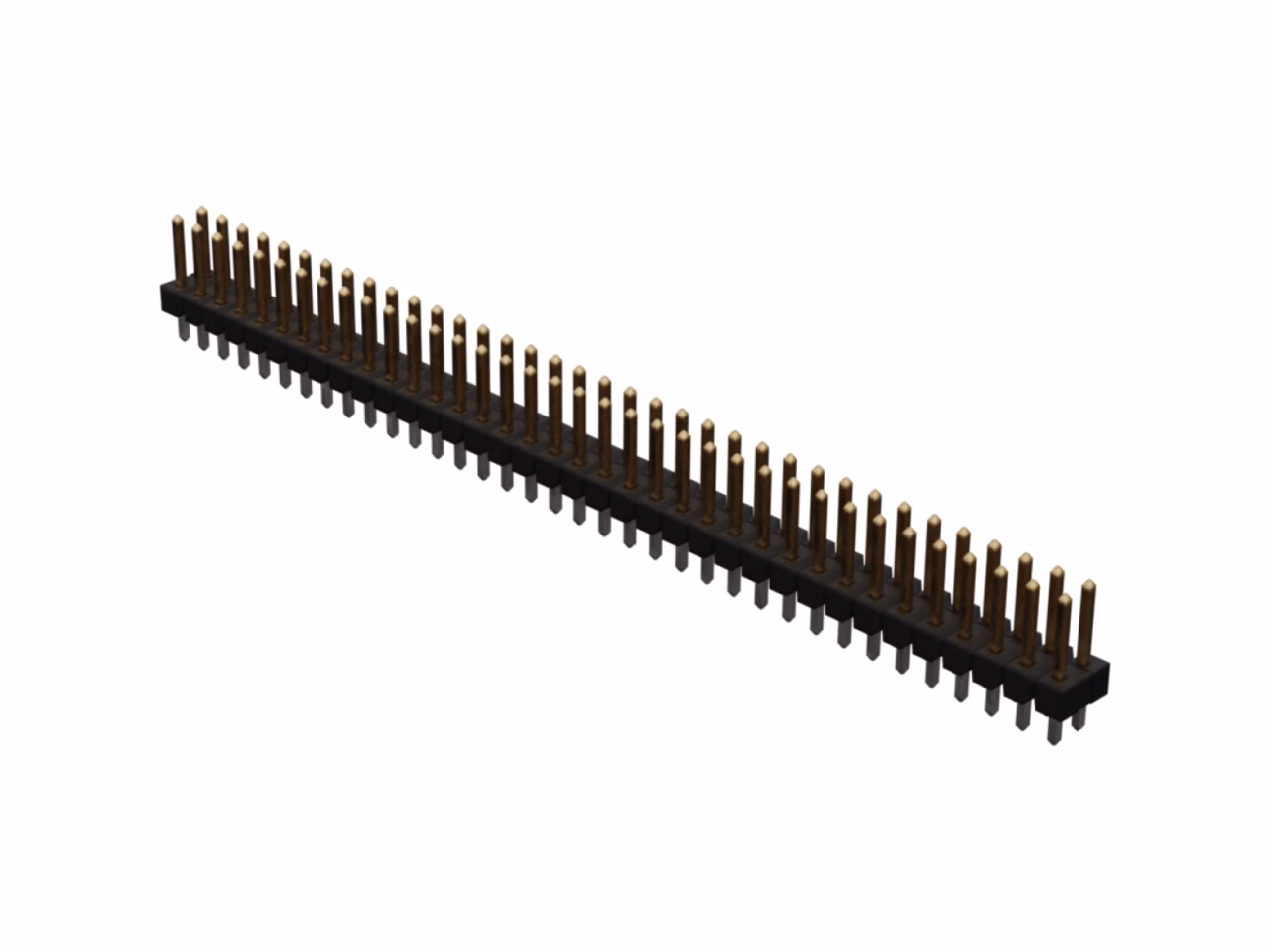 C-Grid Header, 2.54mm Pitch, Through Hole, Dual Row, Vertical, 72 Circuits, 0.38µm Gold (Au) Plating, Bag Packaging, Lead-Free for sale