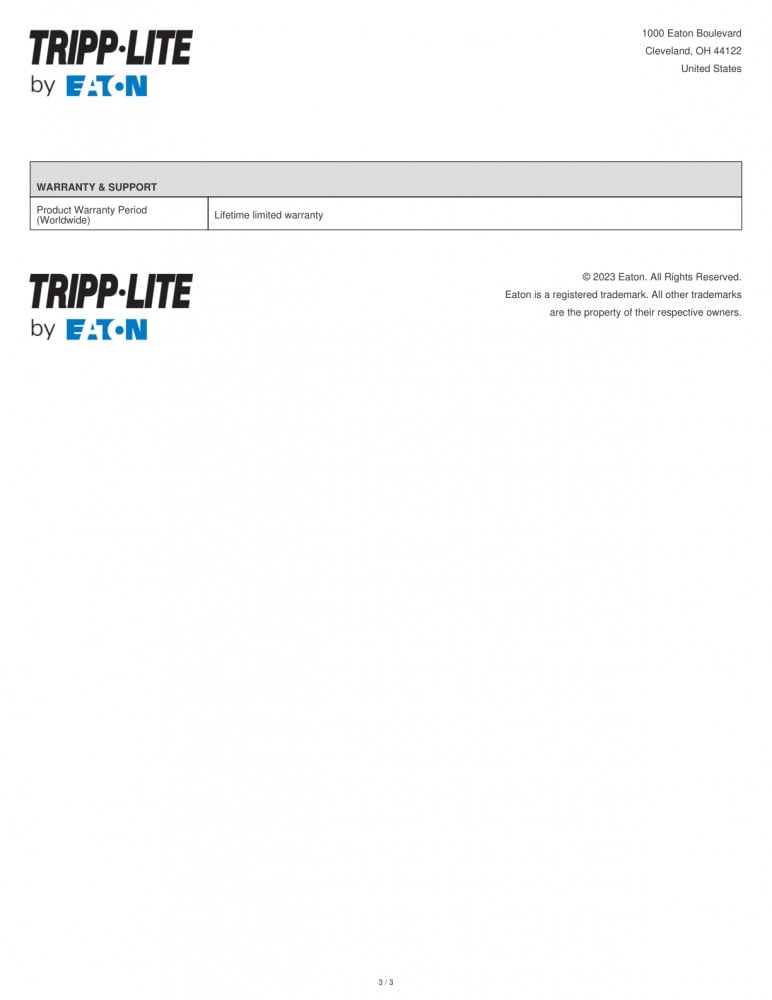 EATON P005-006-YW technical document page 3