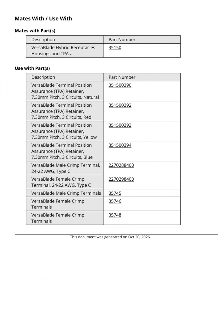MOLEX 351514619 technical document page 3