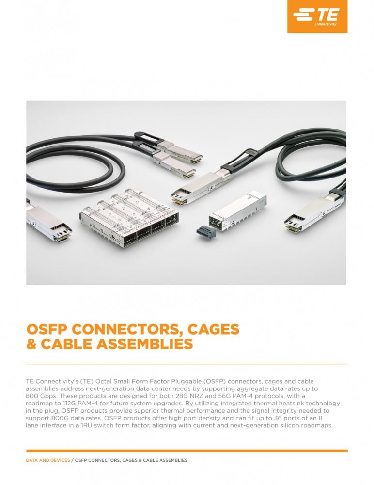 TE Connectivity OSFP documentation page 1