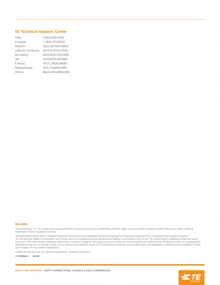 TE Connectivity OSFP documentation page 5