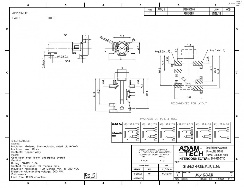 ASJ-137-J-T/R technical document preview