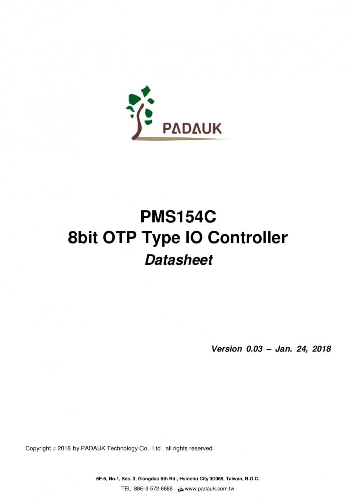 PMS154C datasheet page 1