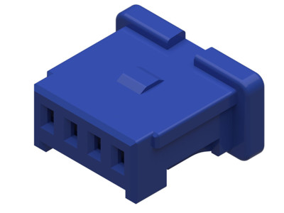 1.00mm Pitch, Pico-Clasp Low-Halogen Receptacle Crimp Housing, Single Row, Friction Lock, 3 Circuits, Blue for sale