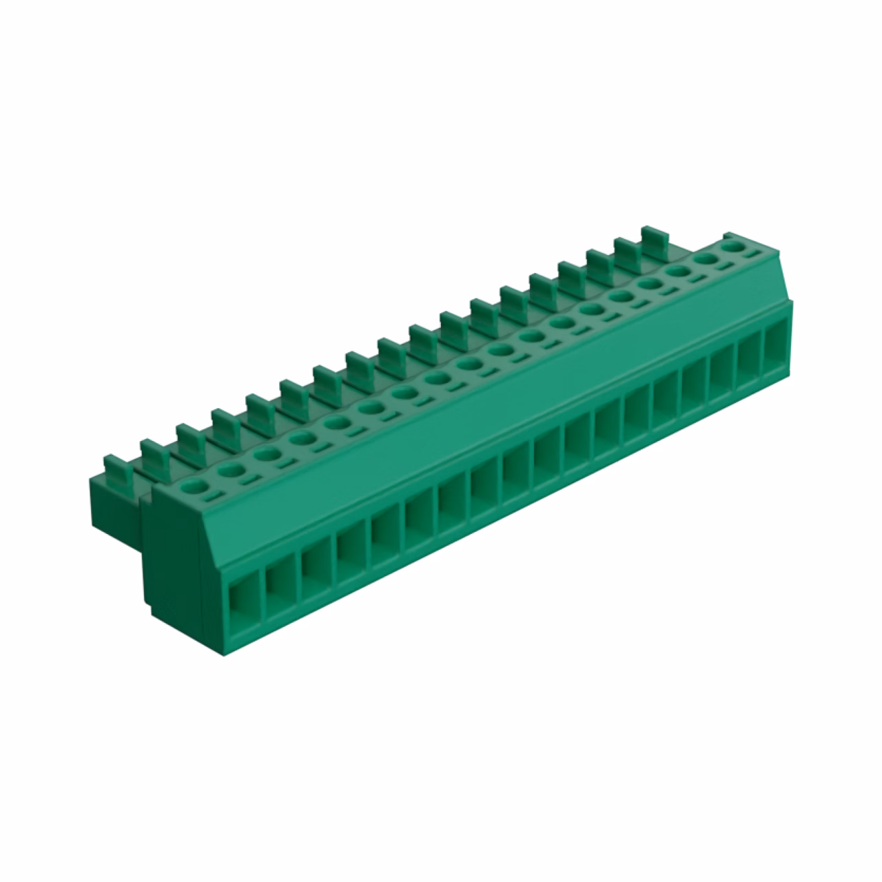 3.50mm Pitch Eurostyle Horizontal Plug, Green Housing, 18 Circuits for sale