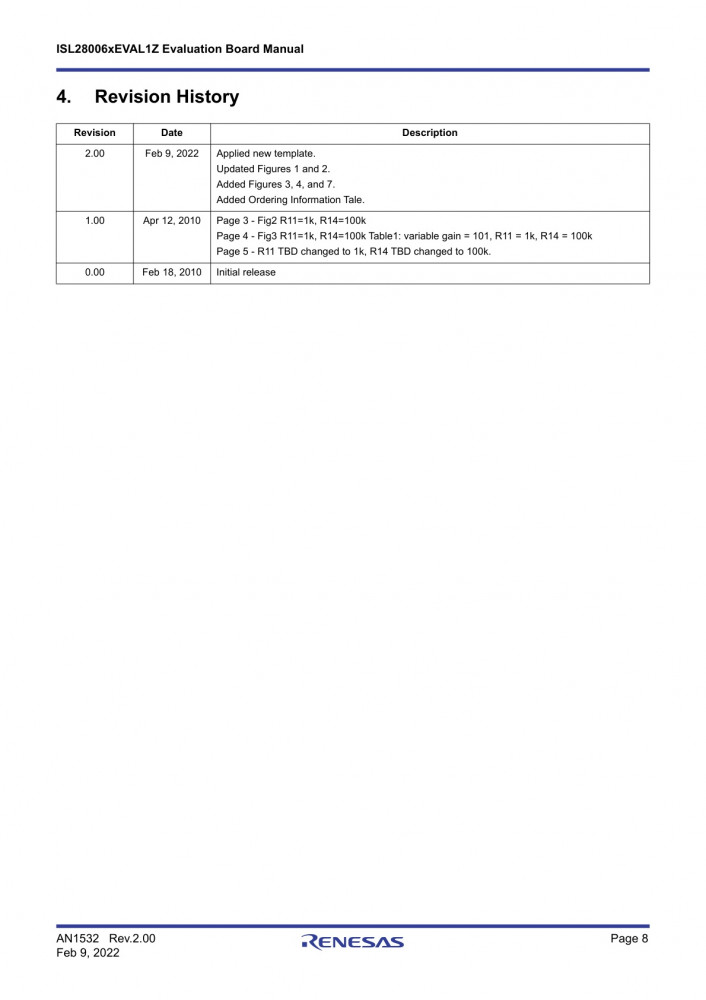 ISL28006 evaluation board documentation page 8