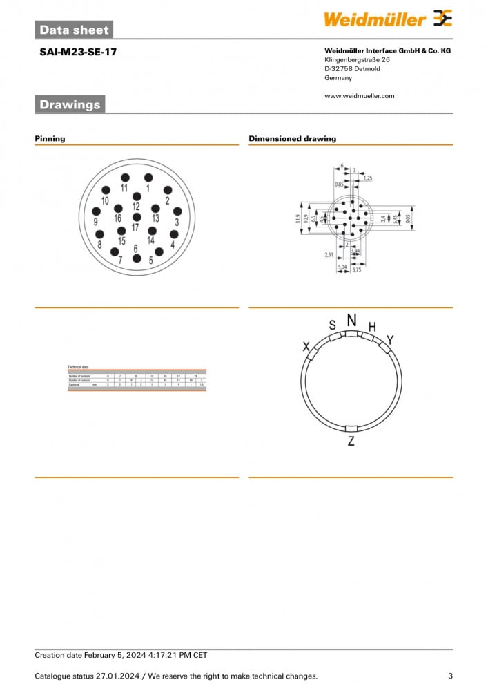 WEIDMULLER 1170100000 technical document page 3